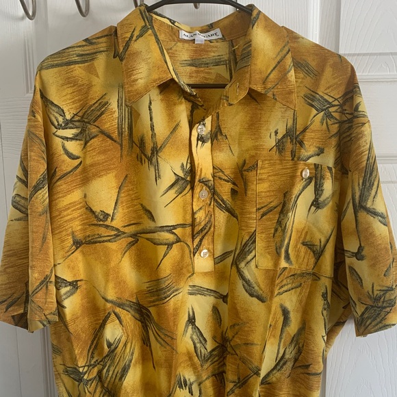 Alan Stuart | Shirts | Vintage 670s Alan Stuart Polyester Shirt With ...